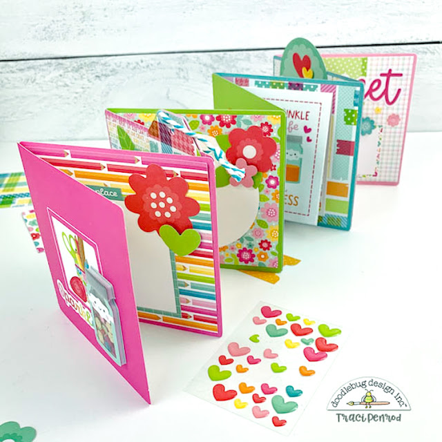 Doodlebug Design Inc Blog: CUTE & CRAFTY ACCORDION MINI ALBUM | with Traci