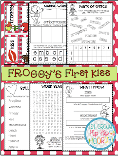 1st Grade Hip Hip Hooray!: Froggy's First Kiss...A Literary Companion