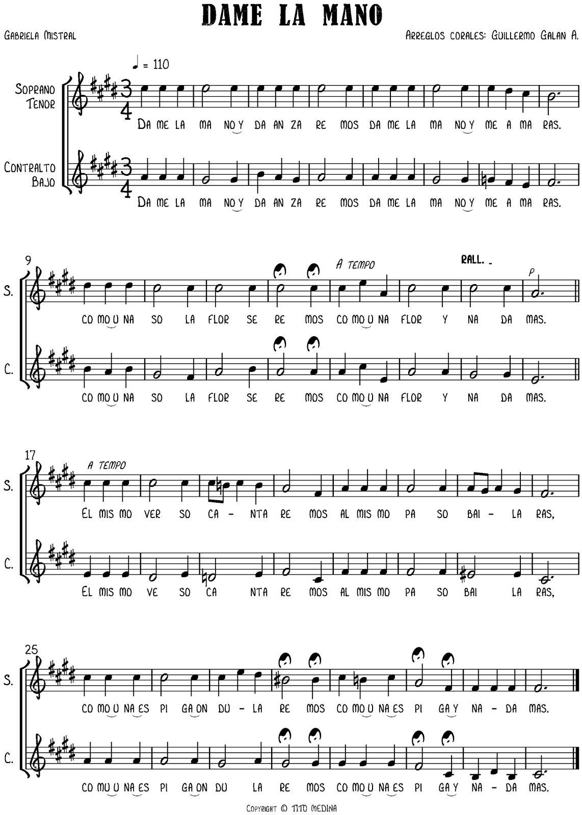 Coro de Magisterio de Iquique: Dame la mano