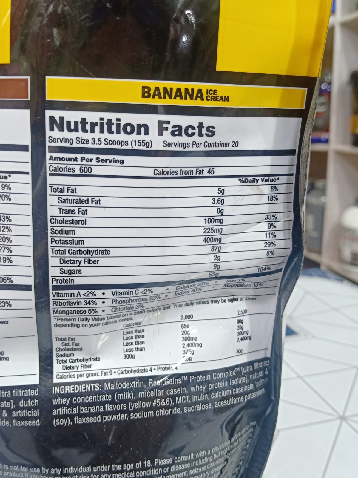 Universal Nutrition Real Gains - 6.85 lb, 3.11kg - NCRFS