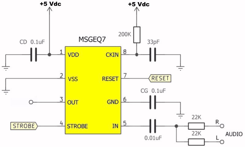 Elektronica-hobby blog van Jos Verstraten (610 artikelen): Chip: MSGEQ7 ...