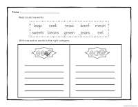 Teachers R US: ee ea story, printable story, and wall signs