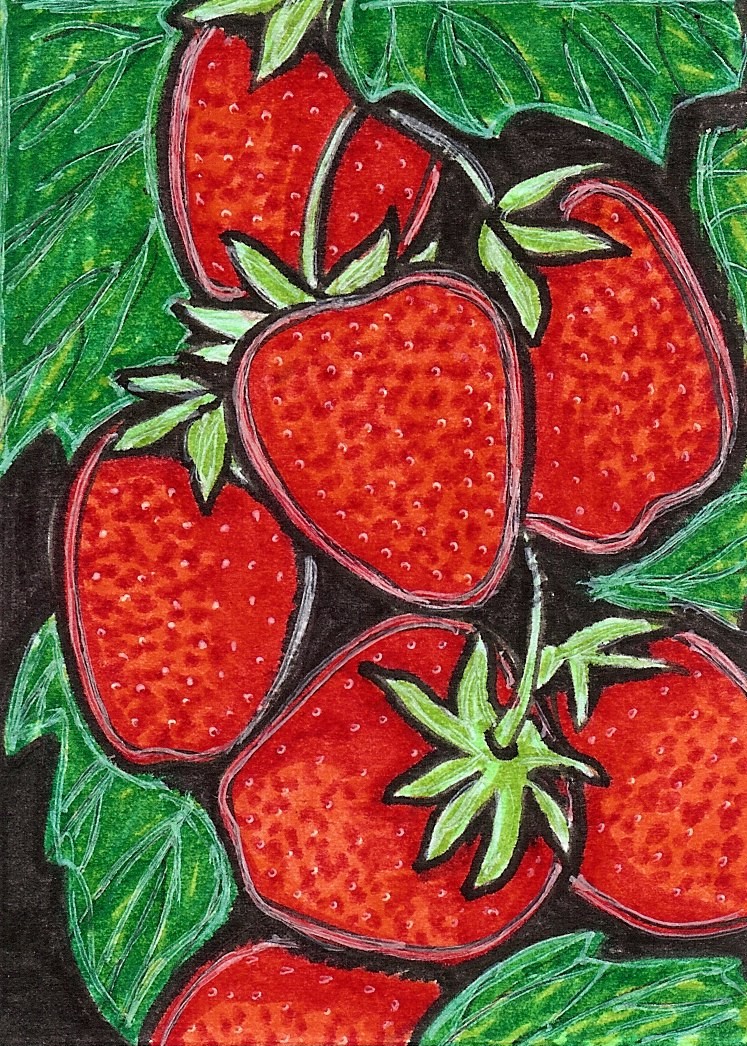 Lady Kristianna Explores the World: Strawberry Patch ATC