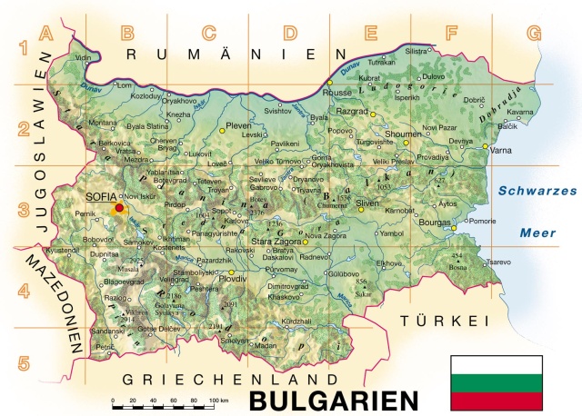 Bulgārija - ģeogrāfiskās kartes Bulgārijas - Geografia Total™