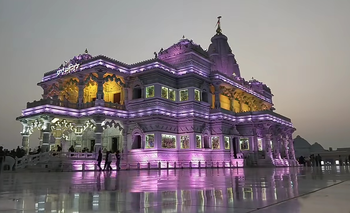 50 Best Prem Mandir Vrindavan Images, Prem Mandir Night View Photos.