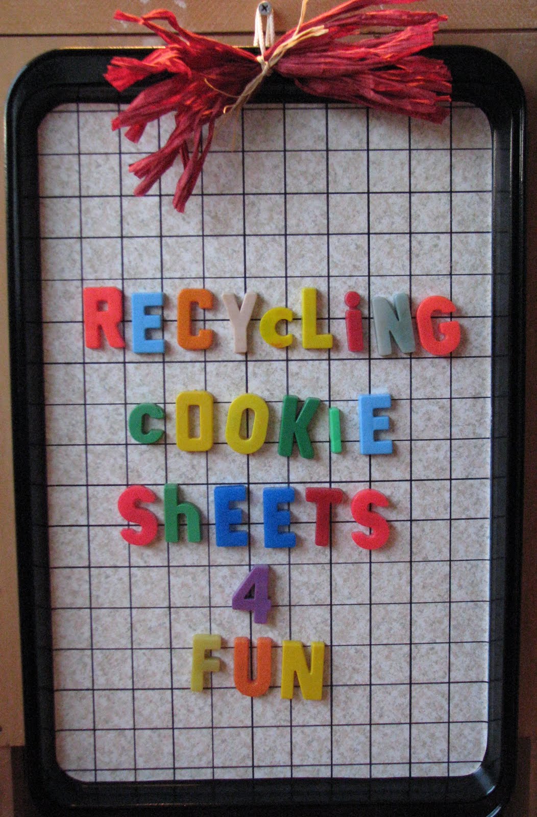 love2learn2day: Make a Cookie Sheet Math Board (and recycle!)