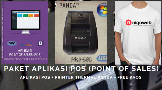 Paket Aplikasi POS (Point Of Sales) dengan printer thermal USB panda ...