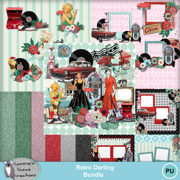 Carolyn's Creations: New kit in Store Retro Darling