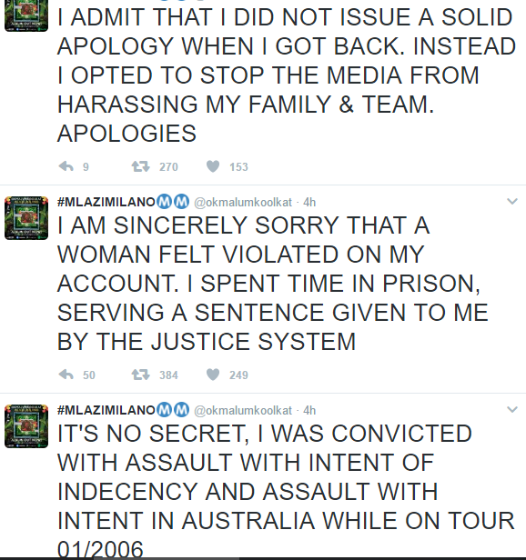 Im Sorry I Violated A Woman Sa Rapper Okmalumkoolkat Apologize For