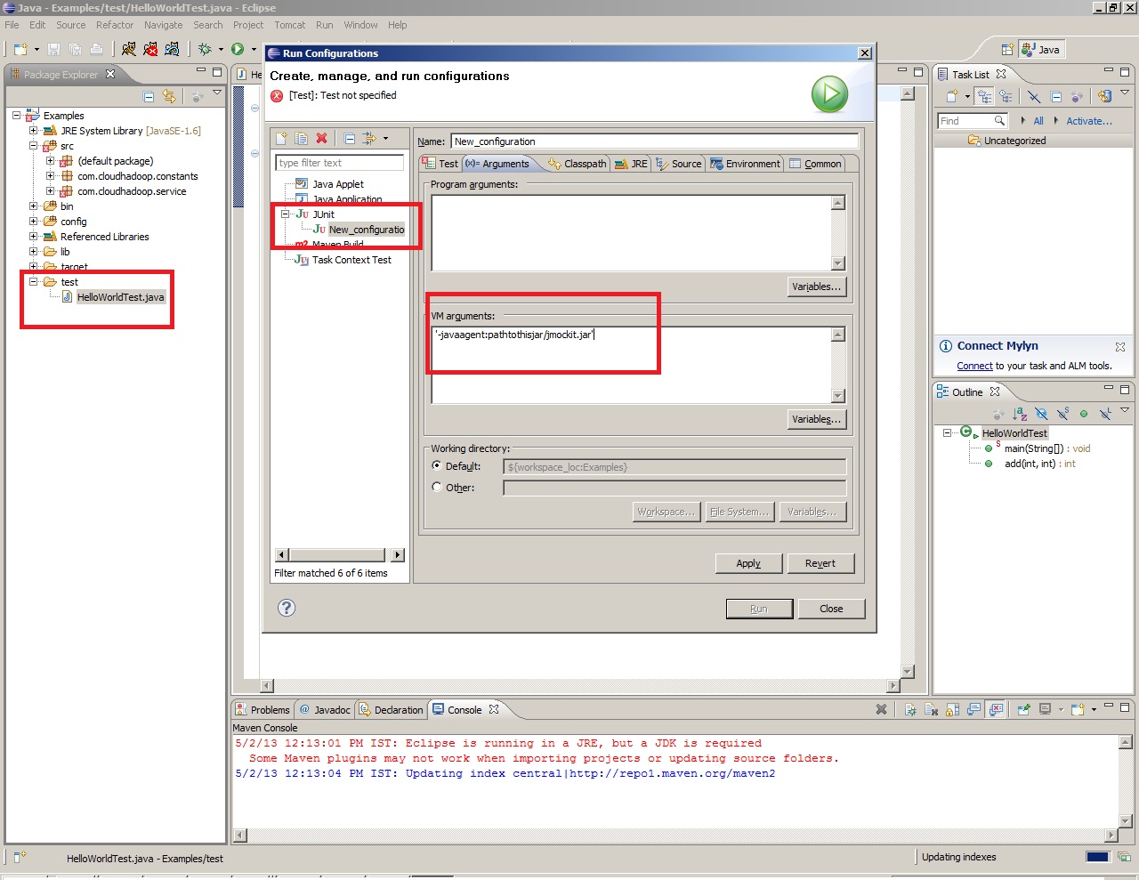 Running Junit Tests With Jmockit In Eclipse Cloudhadoop