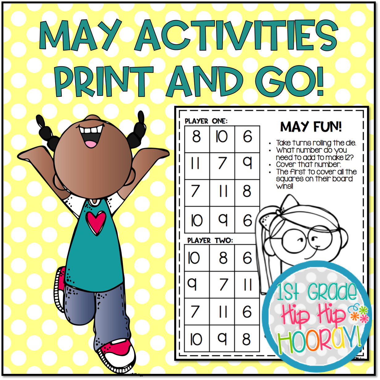 1st Grade Hip Hip Hooray!: May Math and Literacy Activities!!