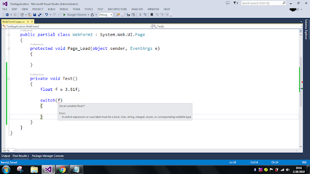 Why Switch not Use Float and Double Value in C#.