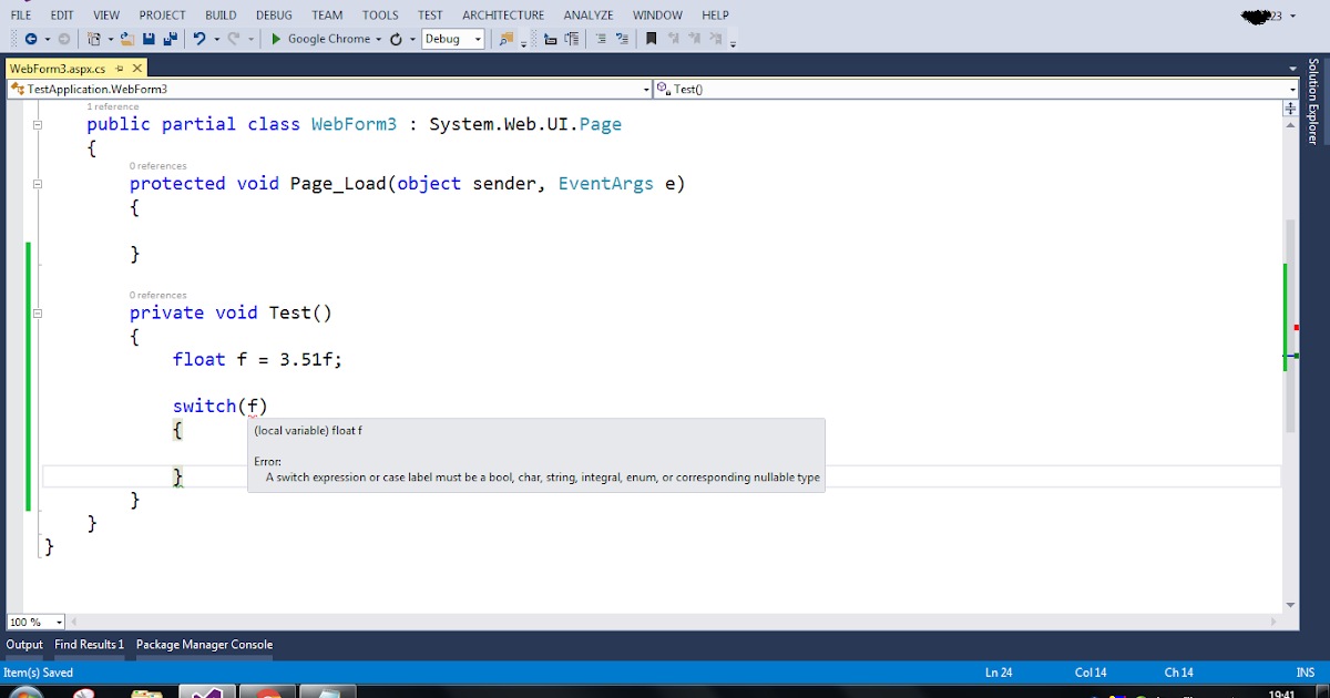 Why Switch not Use Float and Double Value in C#.