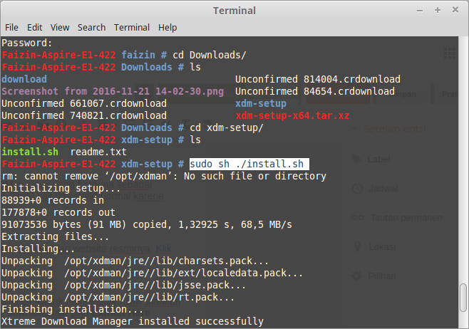 Cara Instal XDM/Xtreme Download Manager di Linux Mint - Ahmad Faizin