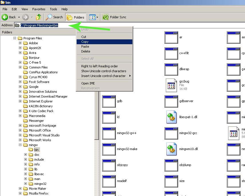 coba: Cara Setting Path GCC (MinGw)