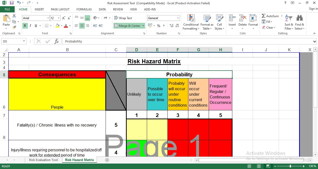 Risk Assessment Tool