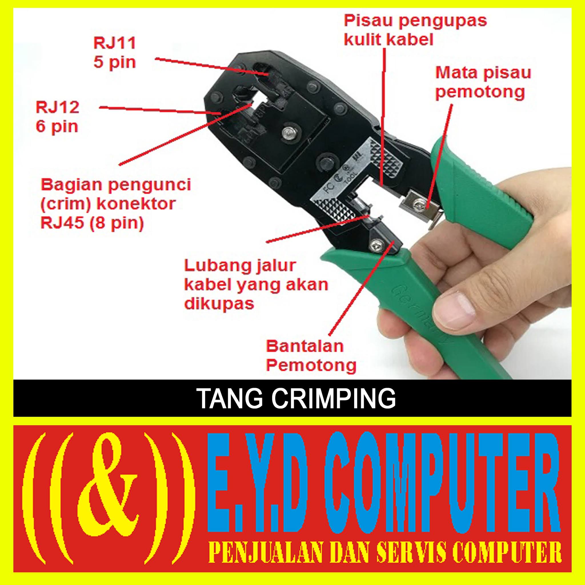 TANG KRIMPING RJ 45 LAN JARINGAN DAN RJ 11 TELEPON TANK CRIMPING ...
