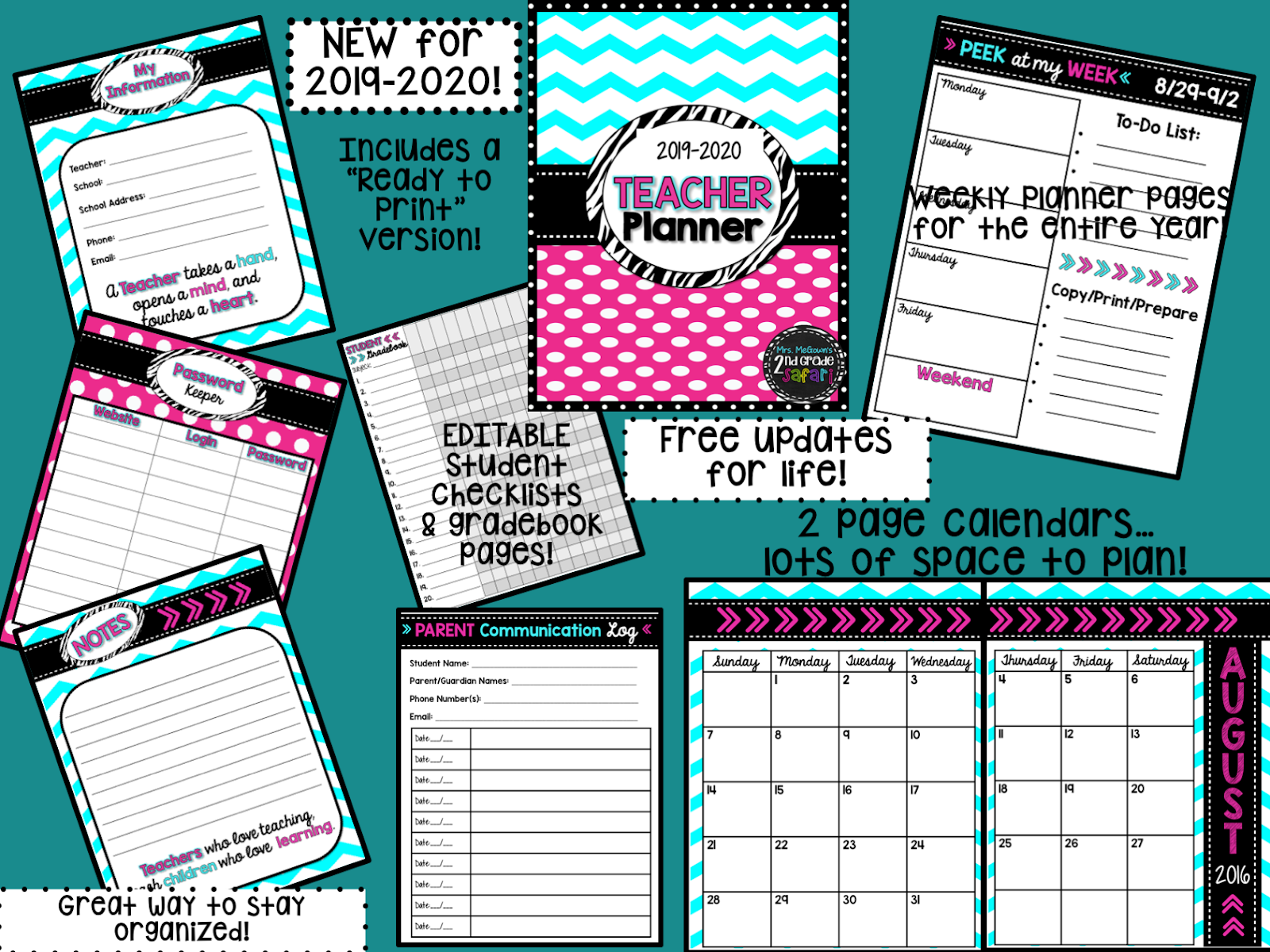 Mrs. MeGown's Second Grade Safari: 2019-2020 Teacher Binders and ...