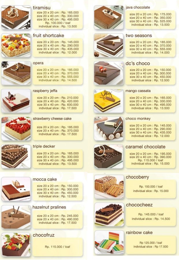 Harga Kue Ulang Tahun Holland Bakery - Homecare24 Harga Kue Ulang Tahun Holland Bakery - Homecare24