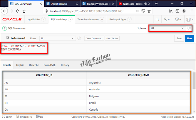 Oracle Apex 2 - DML SQL Skema HR ~ Open Networking