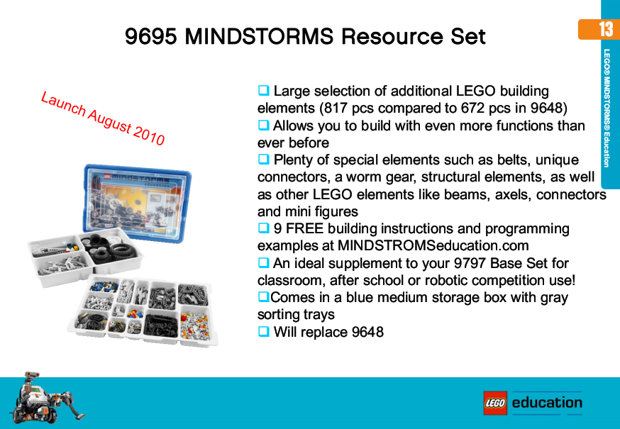 RoBoTiCS® education centre: New 9 Building LEGO Resource Set