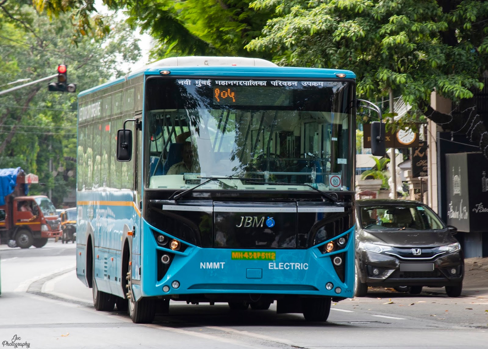 JBM Electric E9 bus of NMMT (Navi Mumbai Municipal Transport)