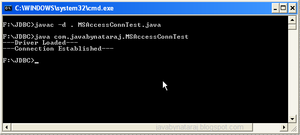 Connecting Ms Access Database Using Jdbc Driver Javabynataraj