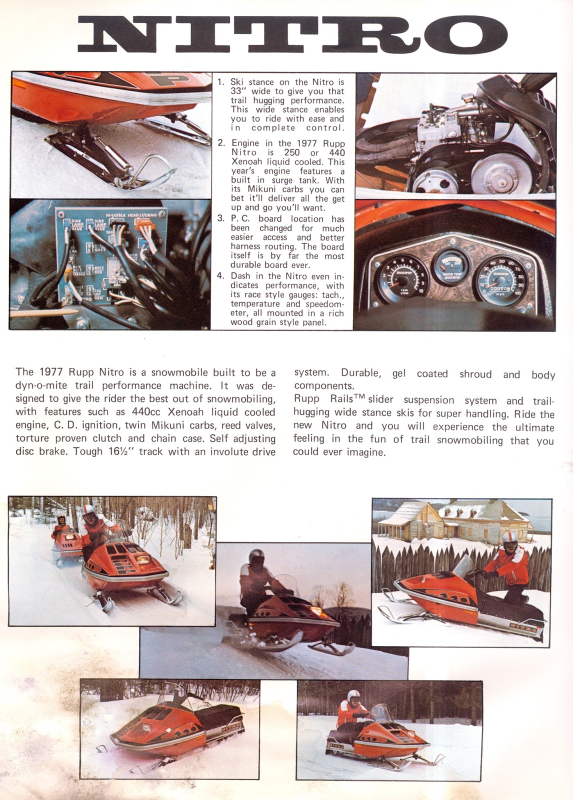 CLASSIC SNOWMOBILES OF THE PAST: 1977 RUPP NITRO ADVERTISEMENT