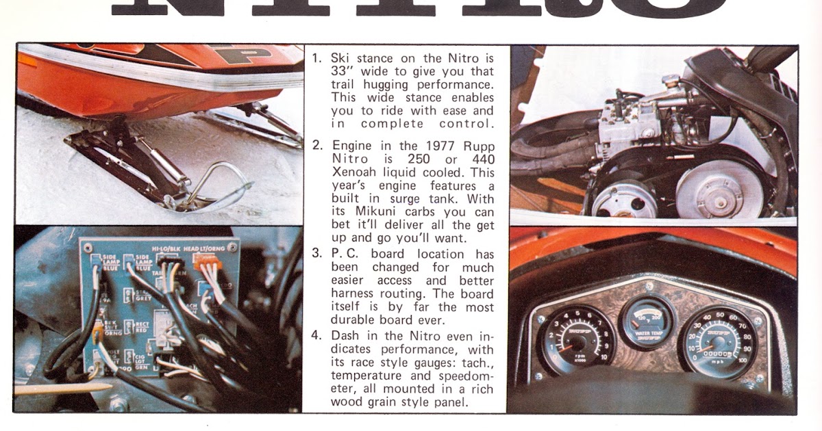 CLASSIC SNOWMOBILES OF THE PAST: 1977 RUPP NITRO ADVERTISEMENT