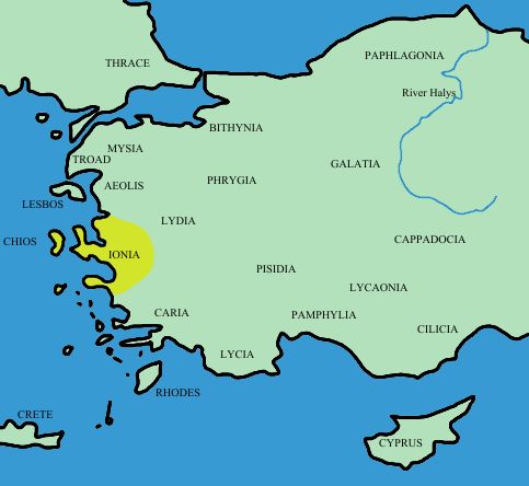 Theseus Aegean: Ionia the most important centre of the Greek world