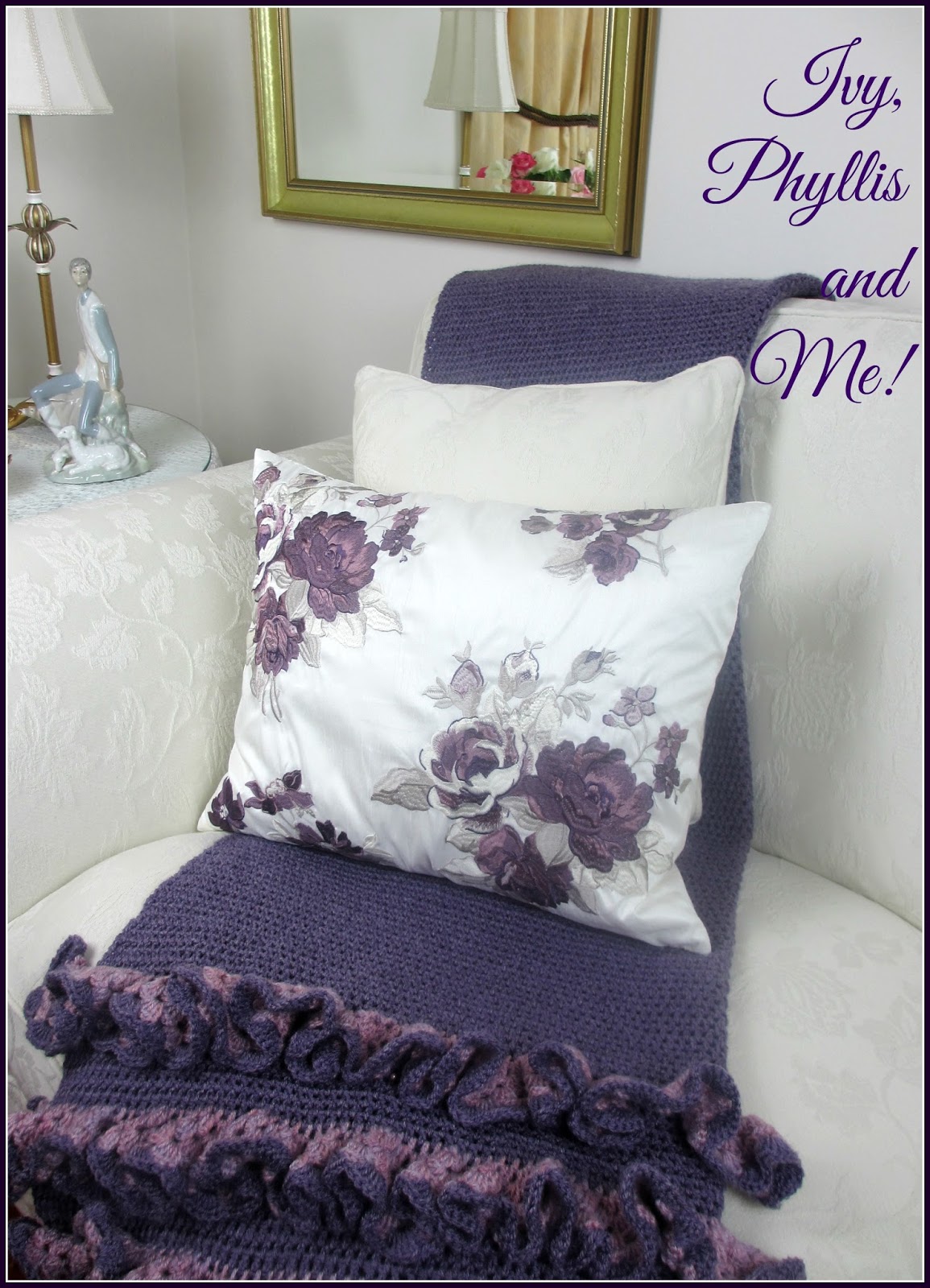Ivy, Phyllis and Me!: HEATHER COLOURED CROCHET THROW