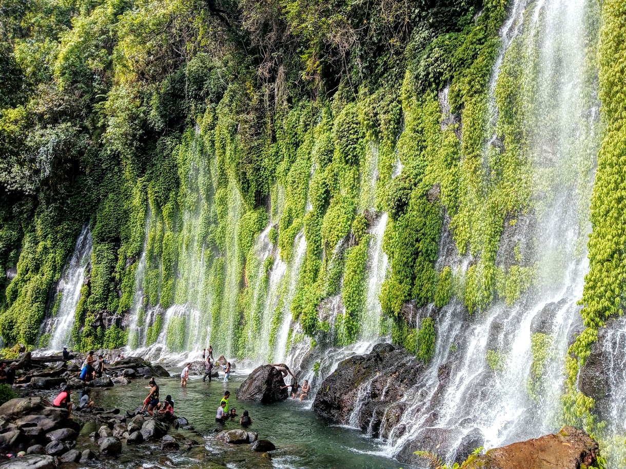 "Sat down and contented with this view of Asik-Asik Falls"