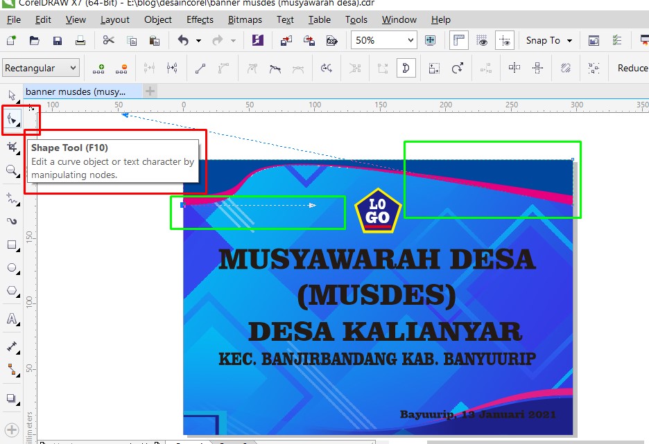Desain cepat banner musyawarah desa ~ Belajar Bersama