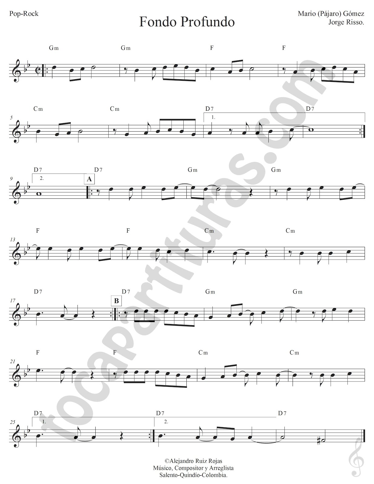 tocapartituras: 3 Partituras de Pop Rock Fondo Profundo, Wind of Change y Livin on a Prayer de ...