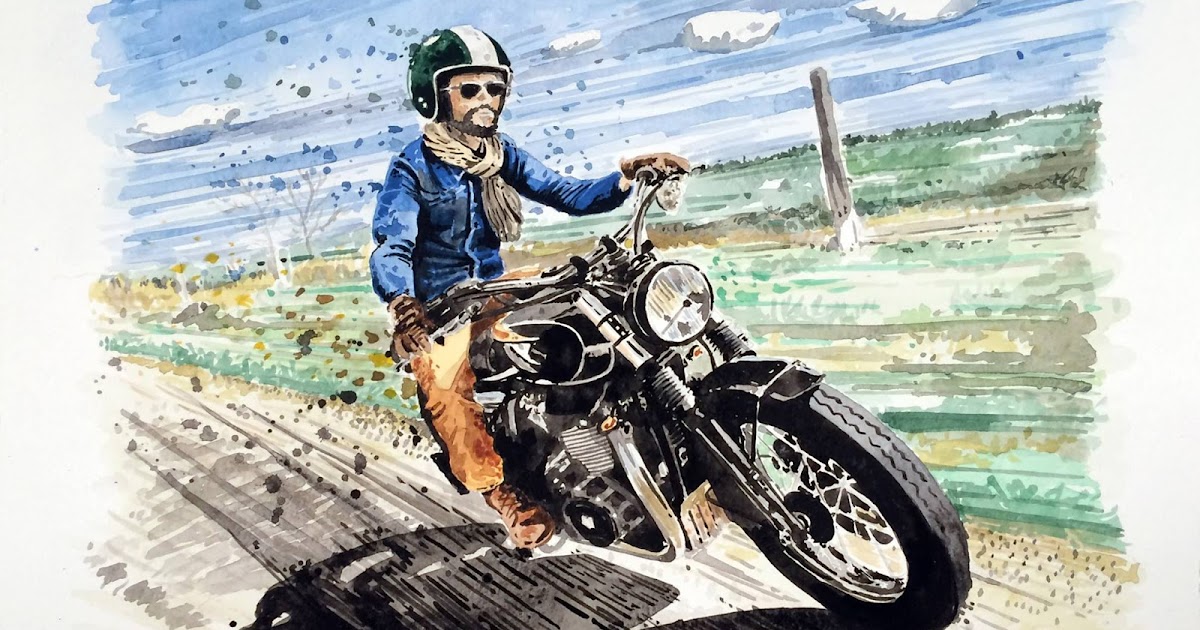 Racing Cafè: Motorcycle Art - Lorent Drawing