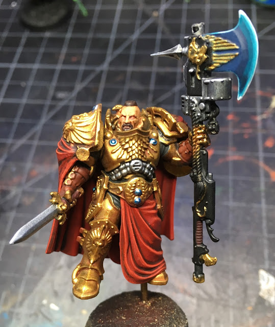 262nd Death Korps of Krieg: WIP: Custodes Shield-Captain w/Ax - Part 2