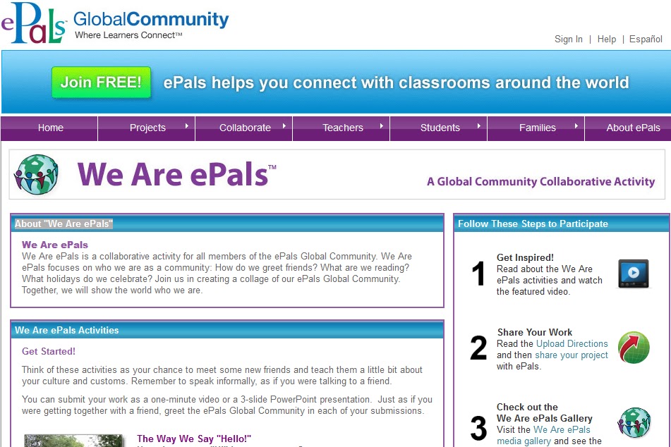 As cores da língua: WE ARE EPALS - 8os. Anos - Part I