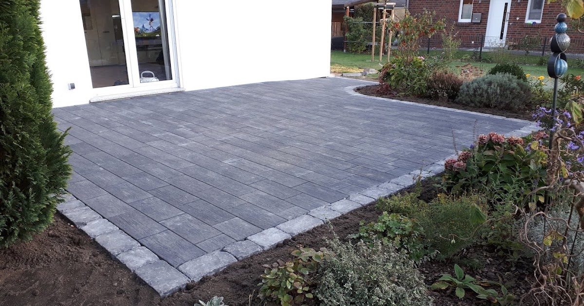 SteffiSew: Terrasse mit Pflastersteinen im Holzlook