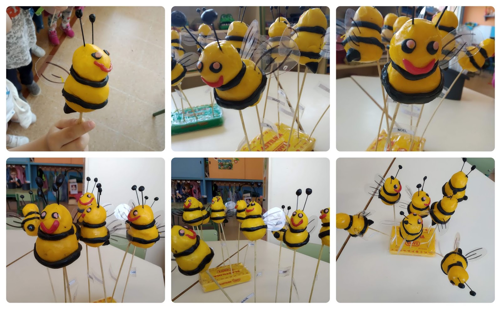 PEQUESNINES: ABEJAS DE PLASTILINA