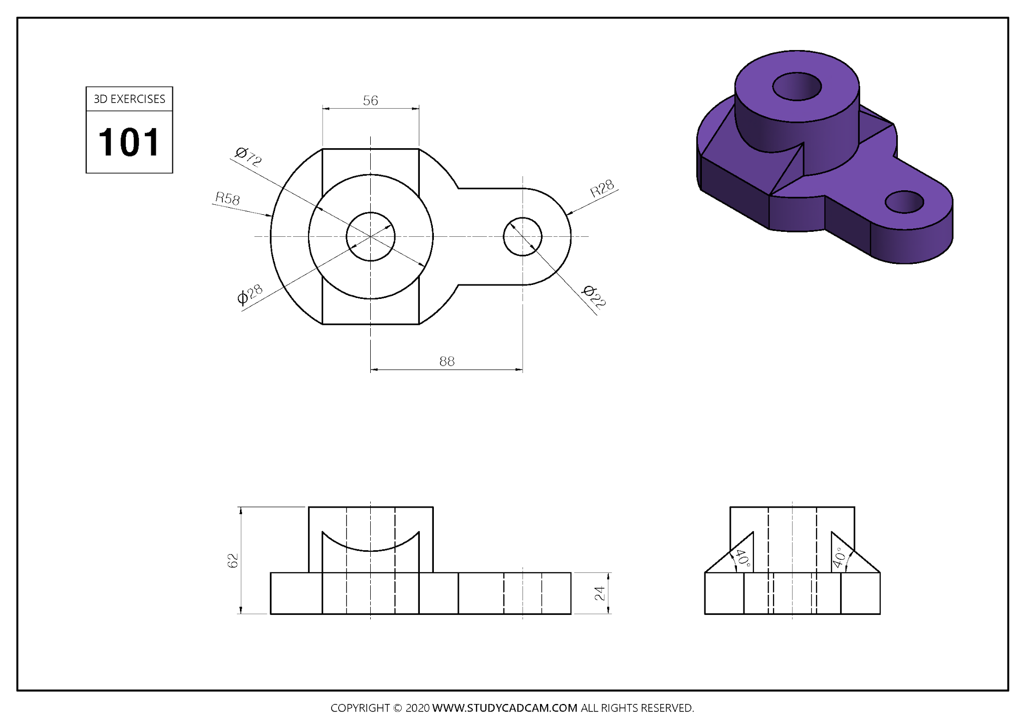 Autocad Mechanical Drawings For Practice