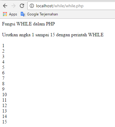 RAP'S BLOG: CONTOH PENGGUNAAN WHILE DALAM PHP