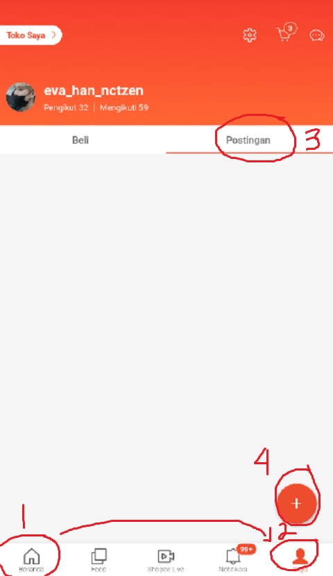 Cara Melihat dan Menambahkan Postingan di Shopee - Tutorial di Shopee