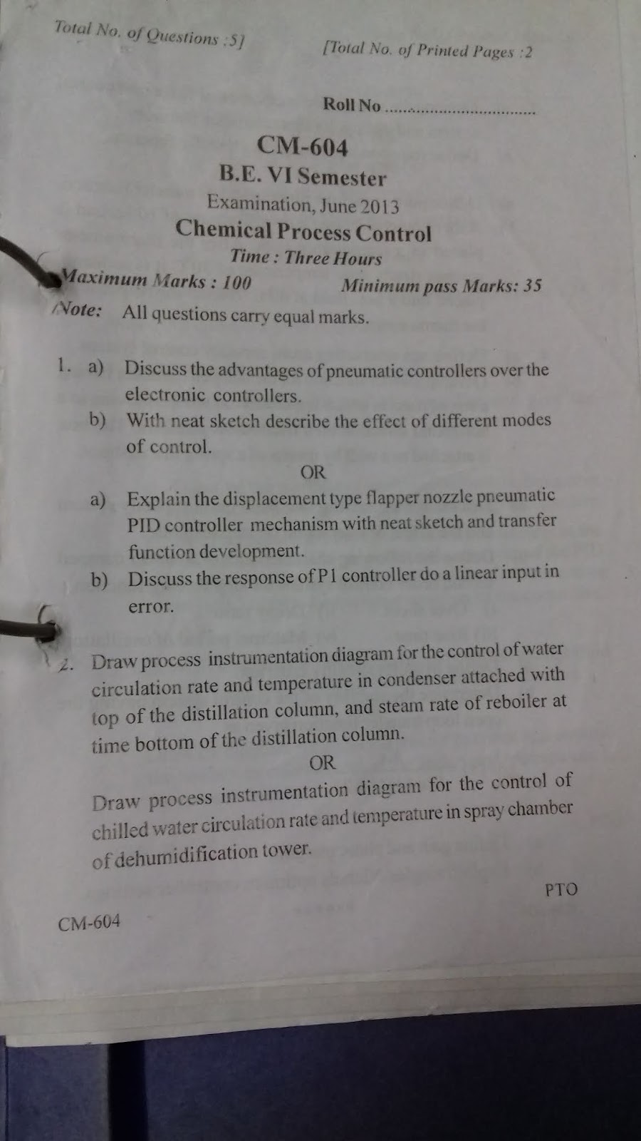 Chemical Process Control
