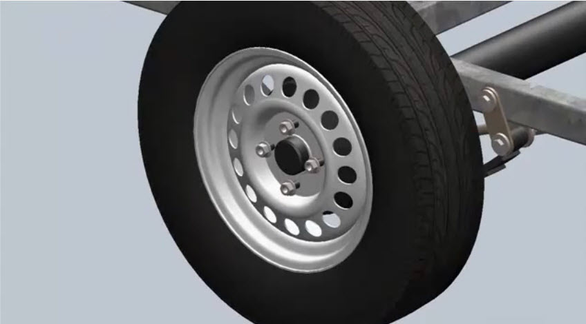 SolidWorks 2011 : Create 3D Model trailer 1 Axle Assembly Animation and ...