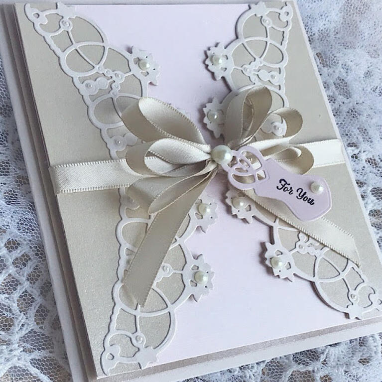 Creating from the Heart: Any Occasion Elegant Pink and Gold Card