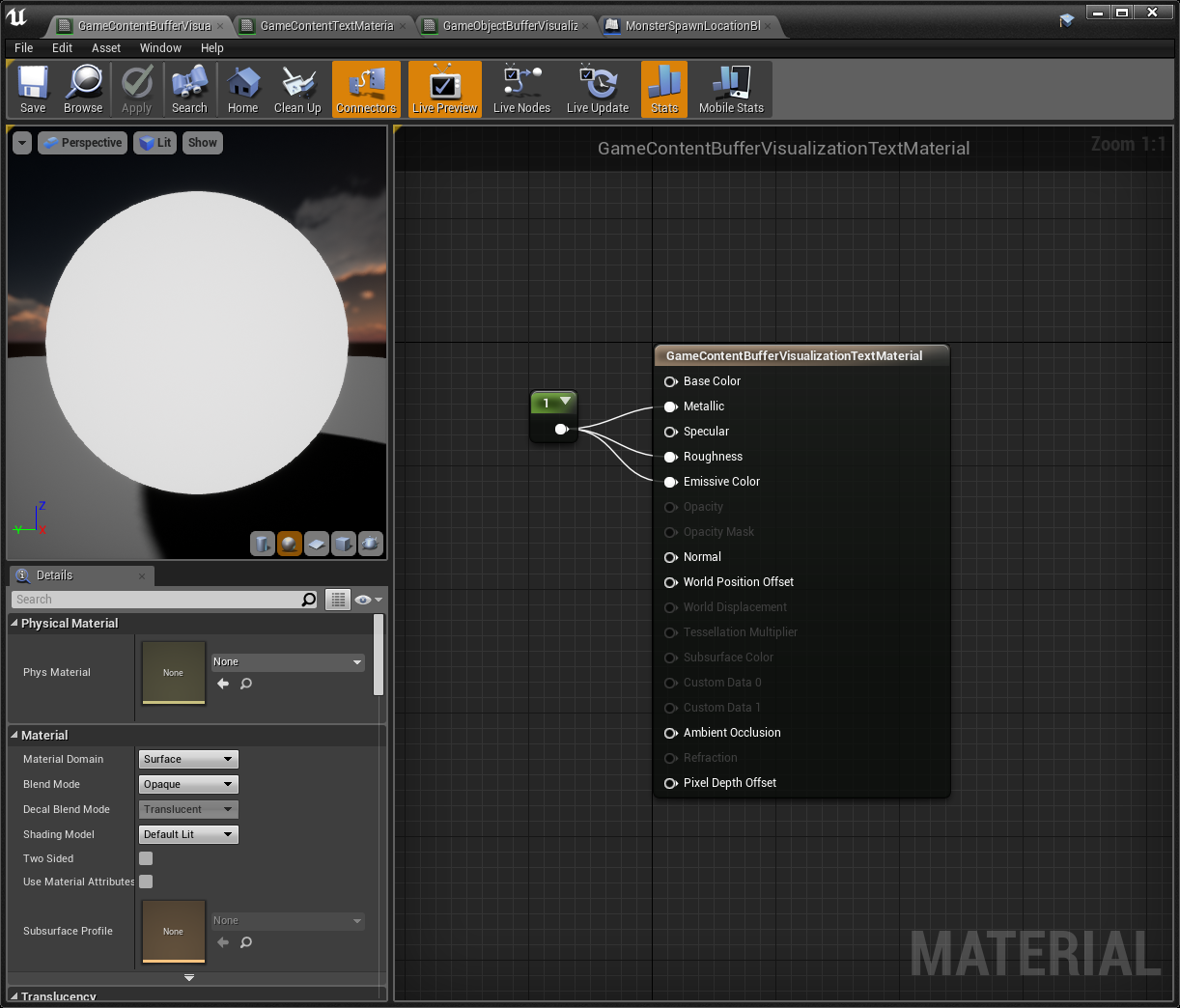 Customize 'Buffer Visualization' for RPG game field