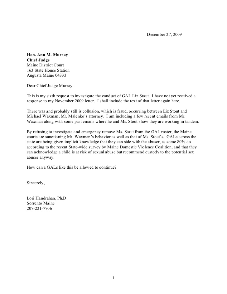 Legal Letter Format To Judge Formal Letter Legal Letter Format To Judge Formal Letter