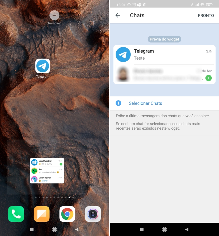 Como instalar o widget do Telegram no Android | MultiMidia Info