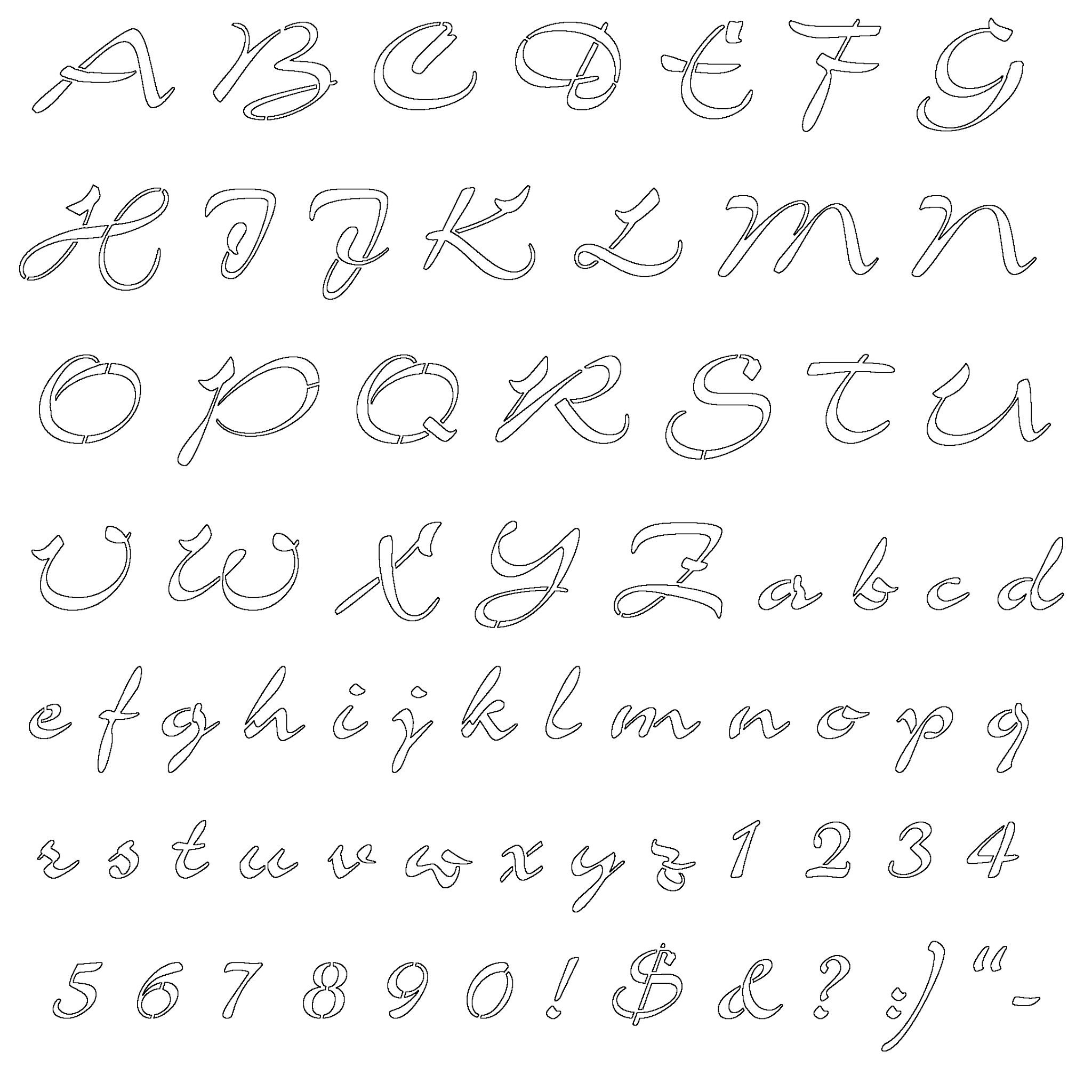 Fancy Alphabet Letters To Color - Birthday Letter