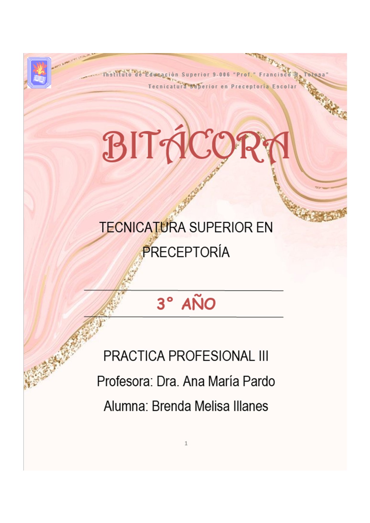 BITÁCORA DE PRÁCTICA PROFESIONAL III